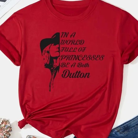 Tops | Yellowstone Beth Dutton Womens Tshirt Red L Large New Nwot ...